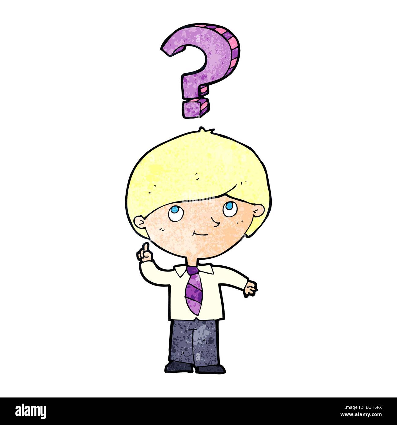 cartoon school boy answering a question Stock Vector Image & Art - Alamy