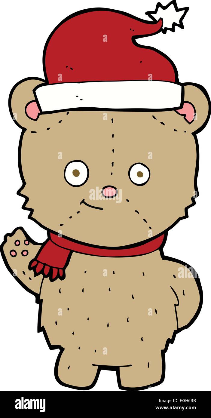 cartoon christmas teddy bear Stock Vector Image & Art - Alamy