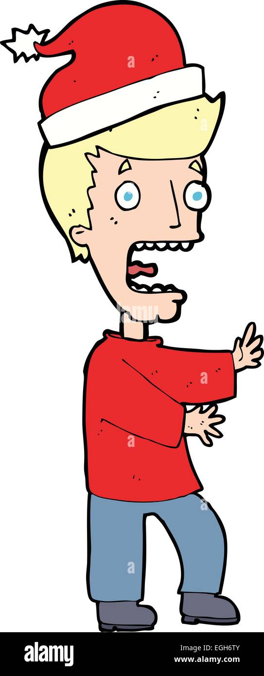 cartoon man getting ready for christmas Stock Vector Image & Art - Alamy