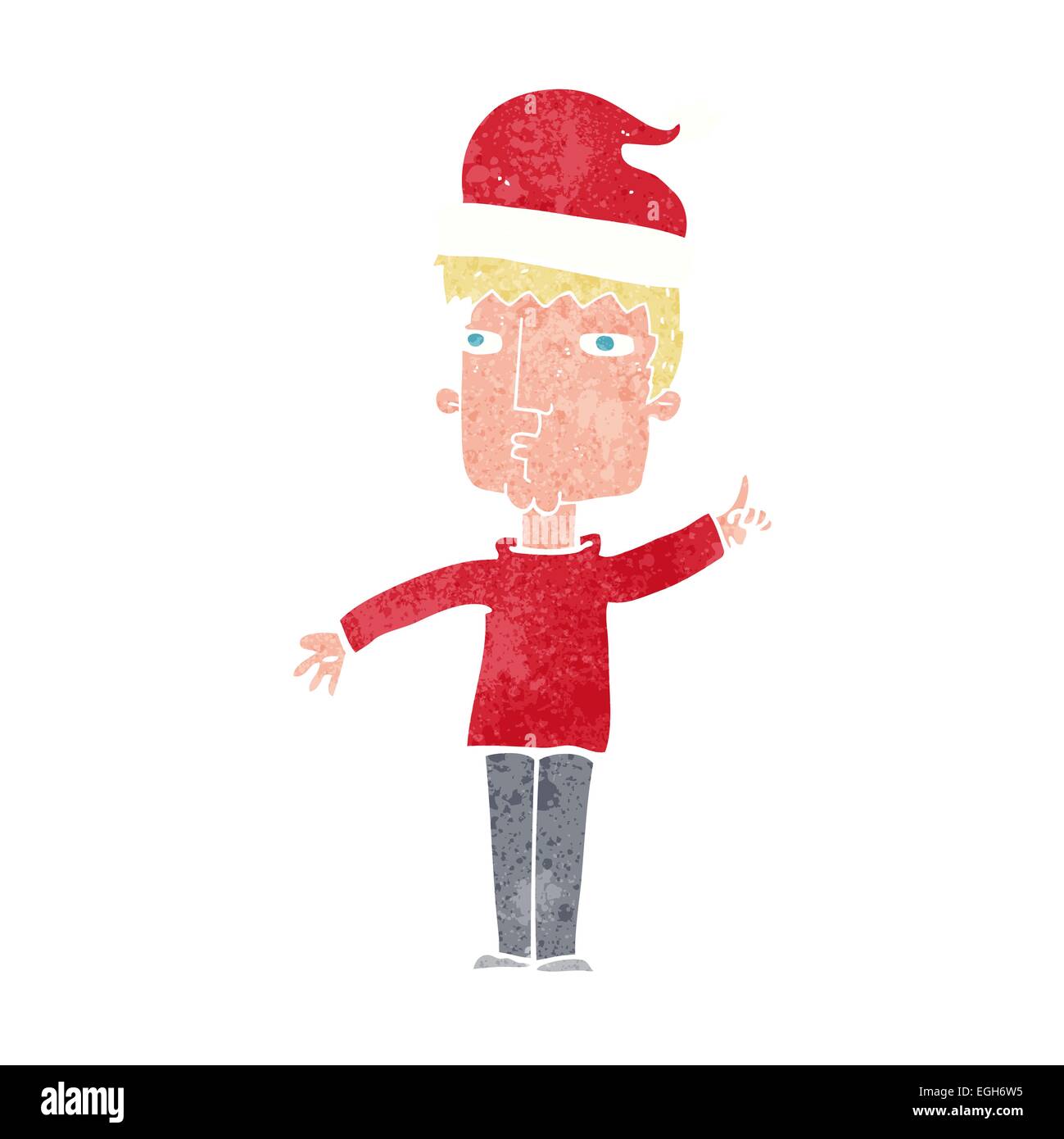 cartoon man getting ready for christmas Stock Vector Image & Art - Alamy