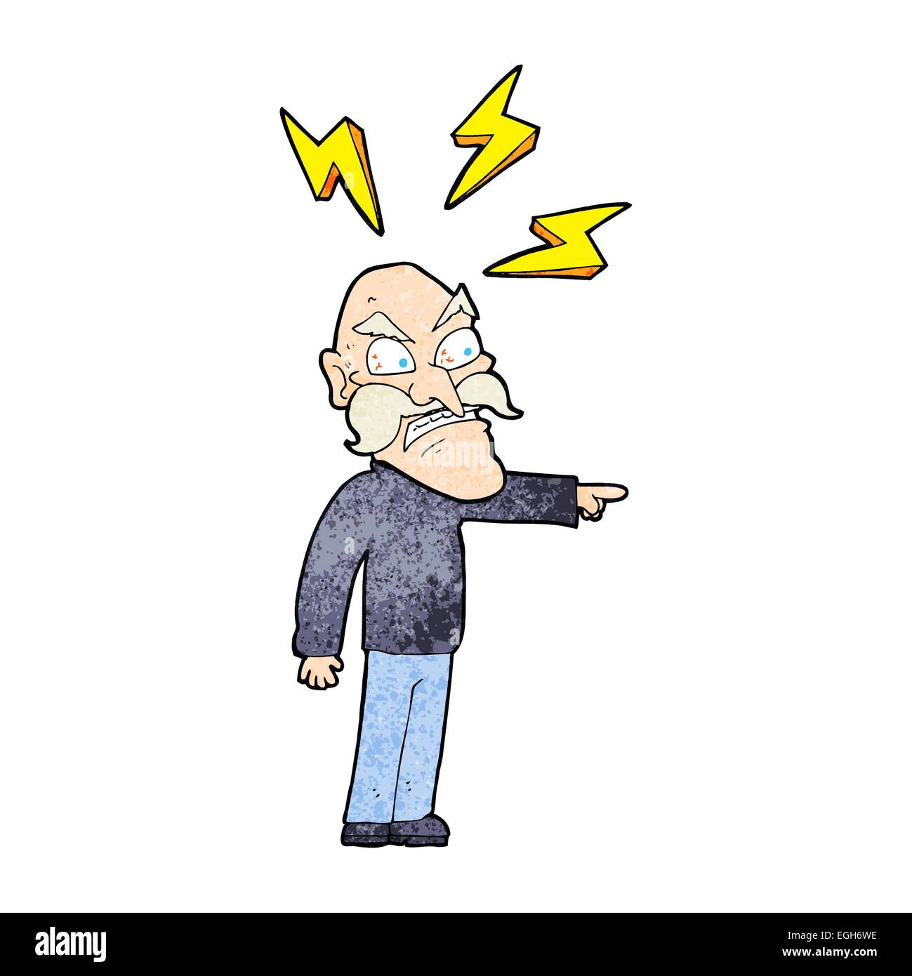 cartoon angry old man Stock Vector Image & Art - Alamy