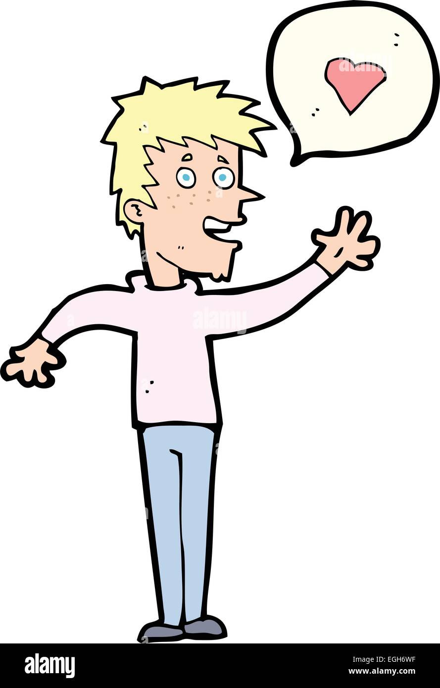 cartoon man in love Stock Vector Image & Art - Alamy