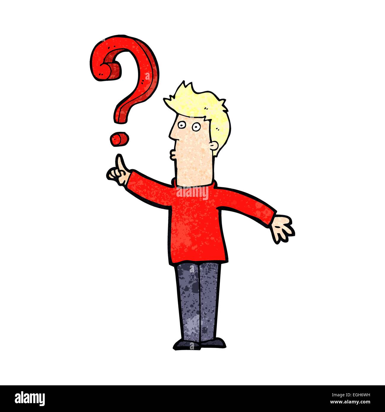 cartoon man asking question Stock Vector Image & Art - Alamy