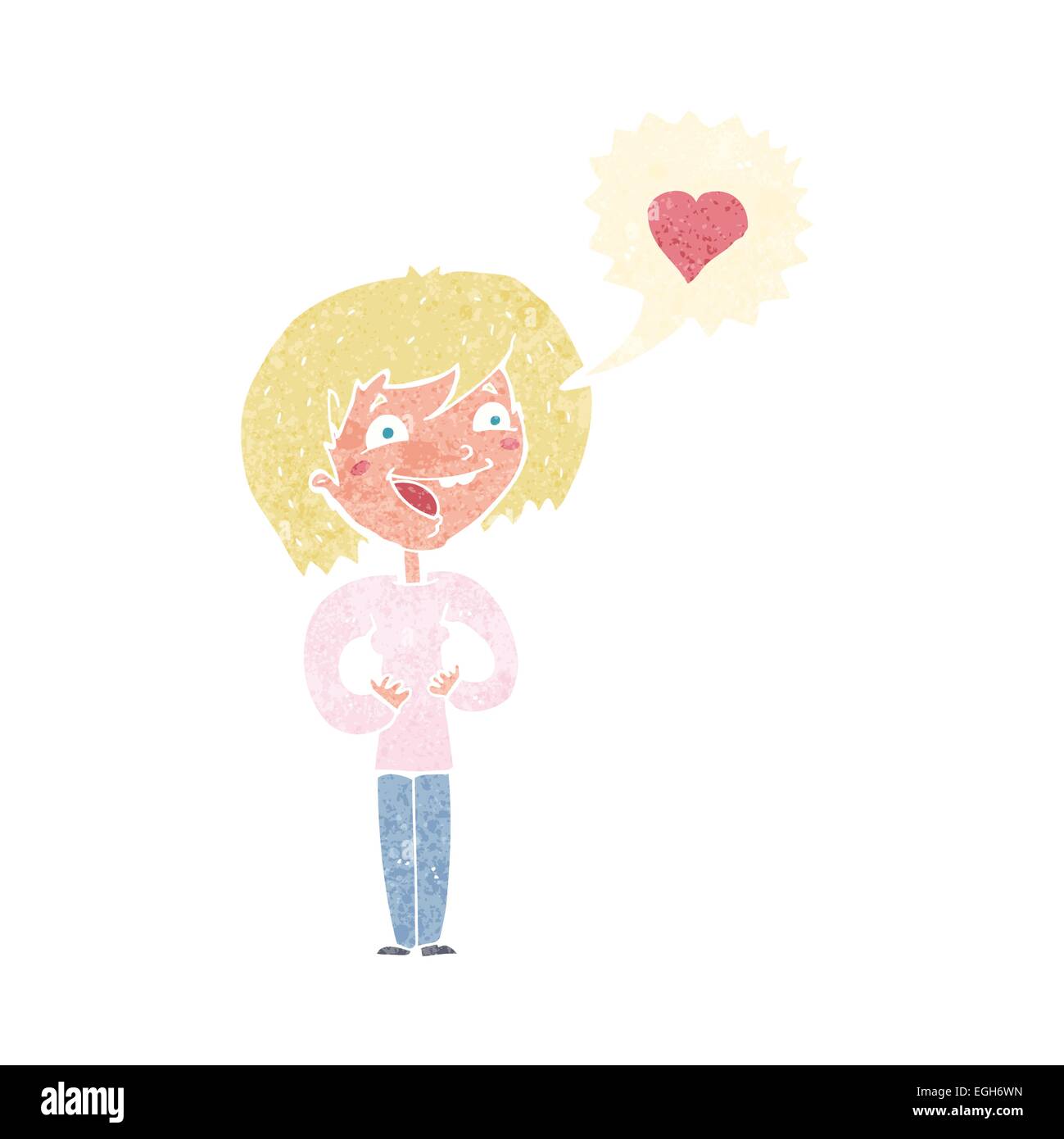 cartoon woman in love Stock Vector Image & Art - Alamy