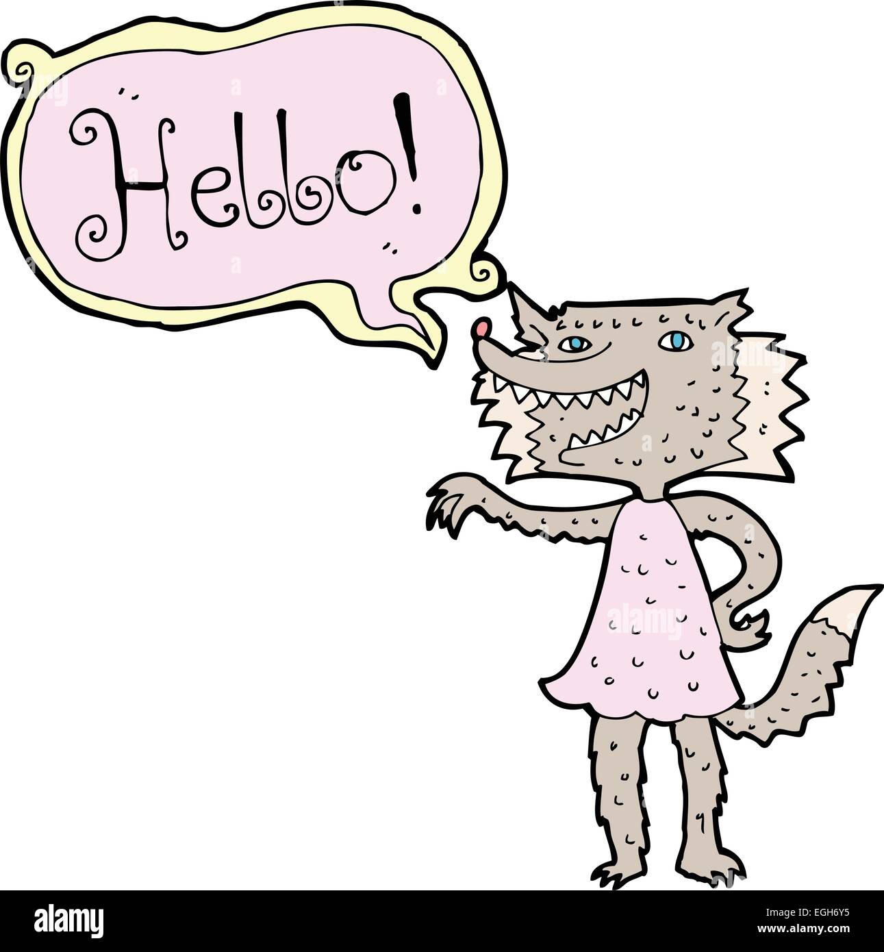 Girl saying hello drawing hi-res stock photography and images - Alamy