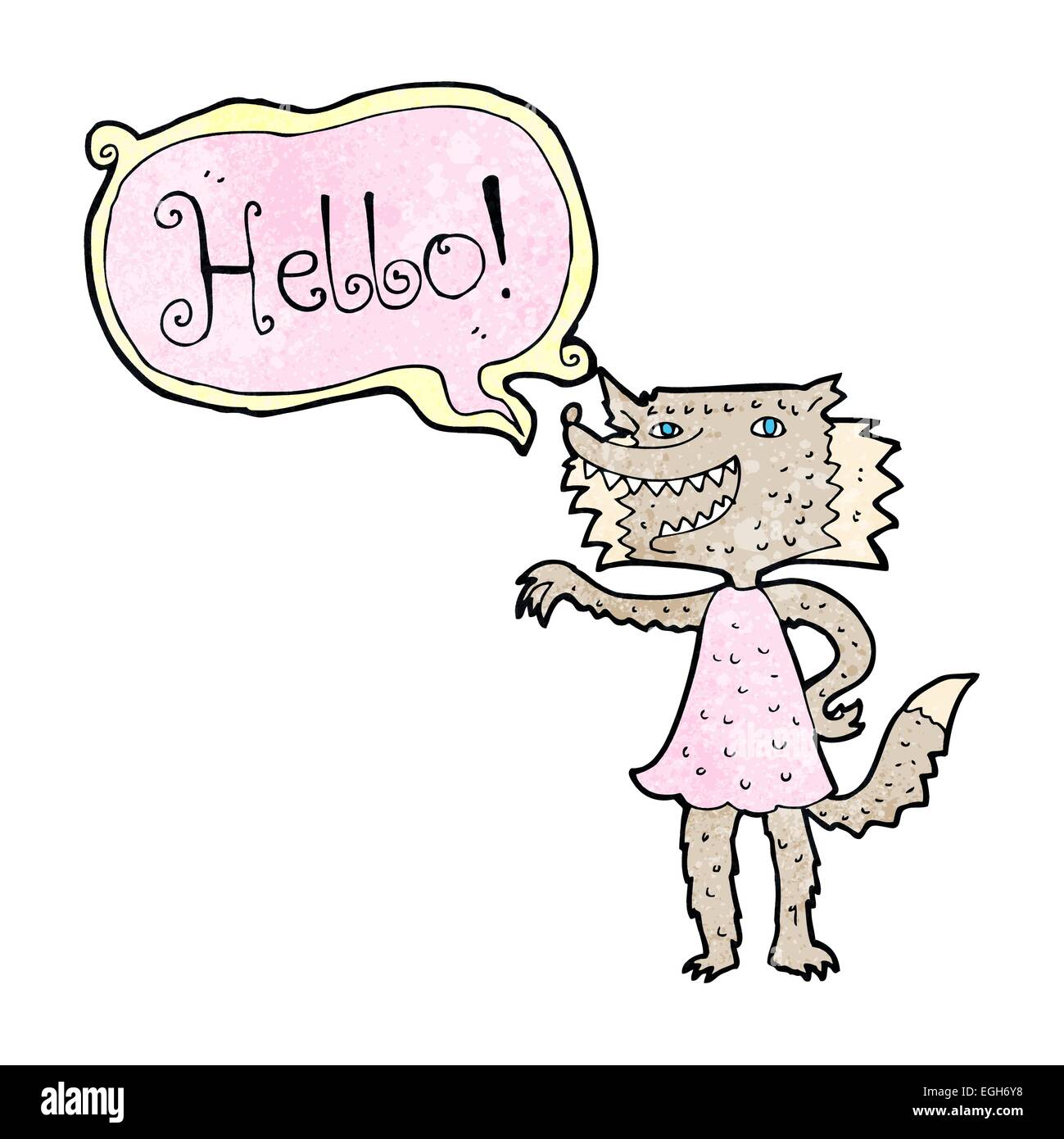 Girl saying hello drawing hi-res stock photography and images - Alamy