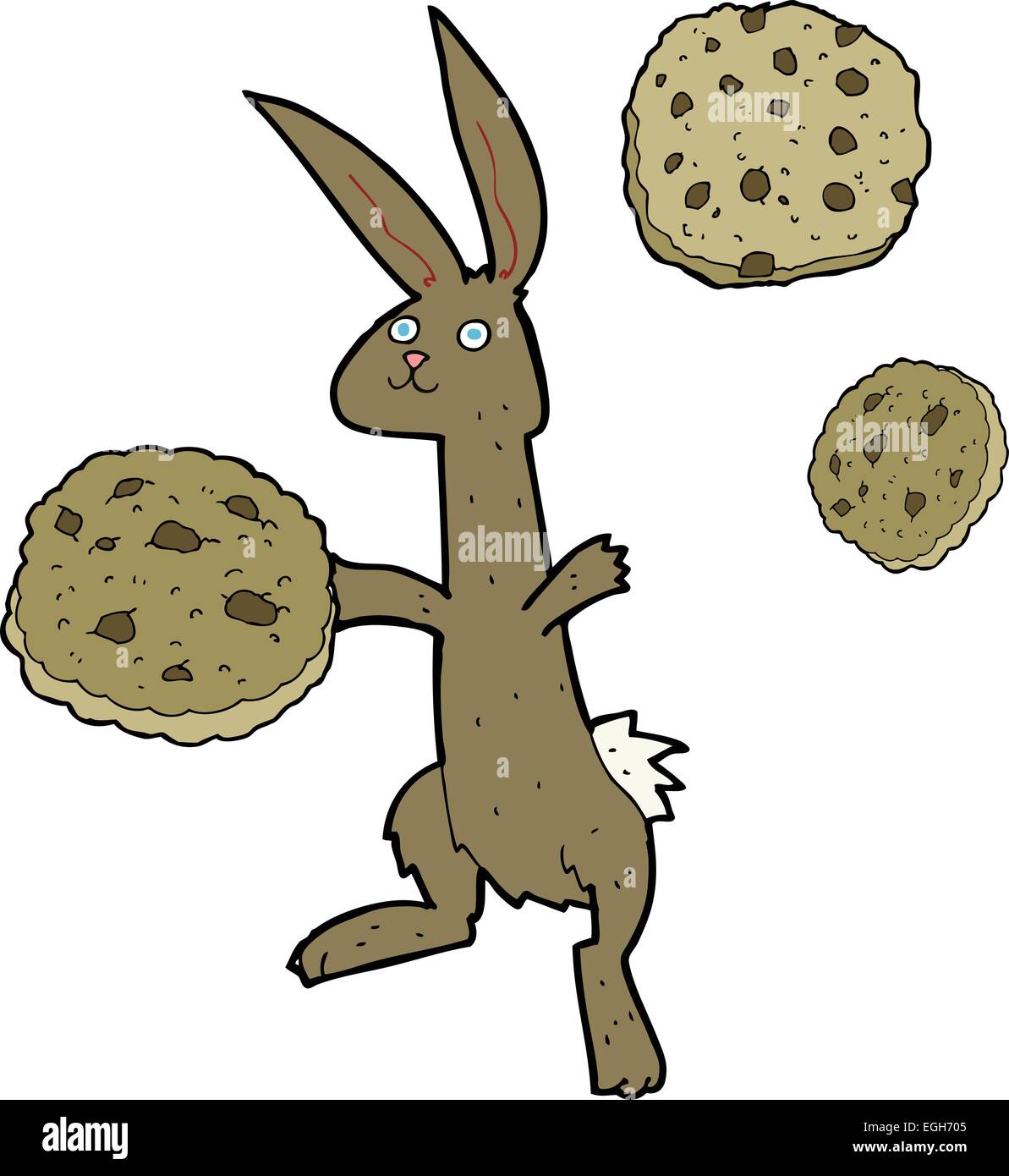 cartoon rabbit with cookies Stock Vector Image & Art - Alamy