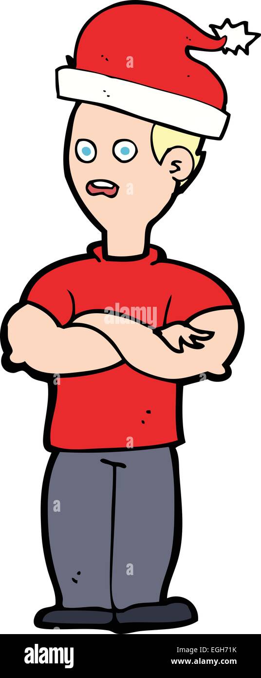 cartoon man getting ready for christmas Stock Vector Image & Art - Alamy