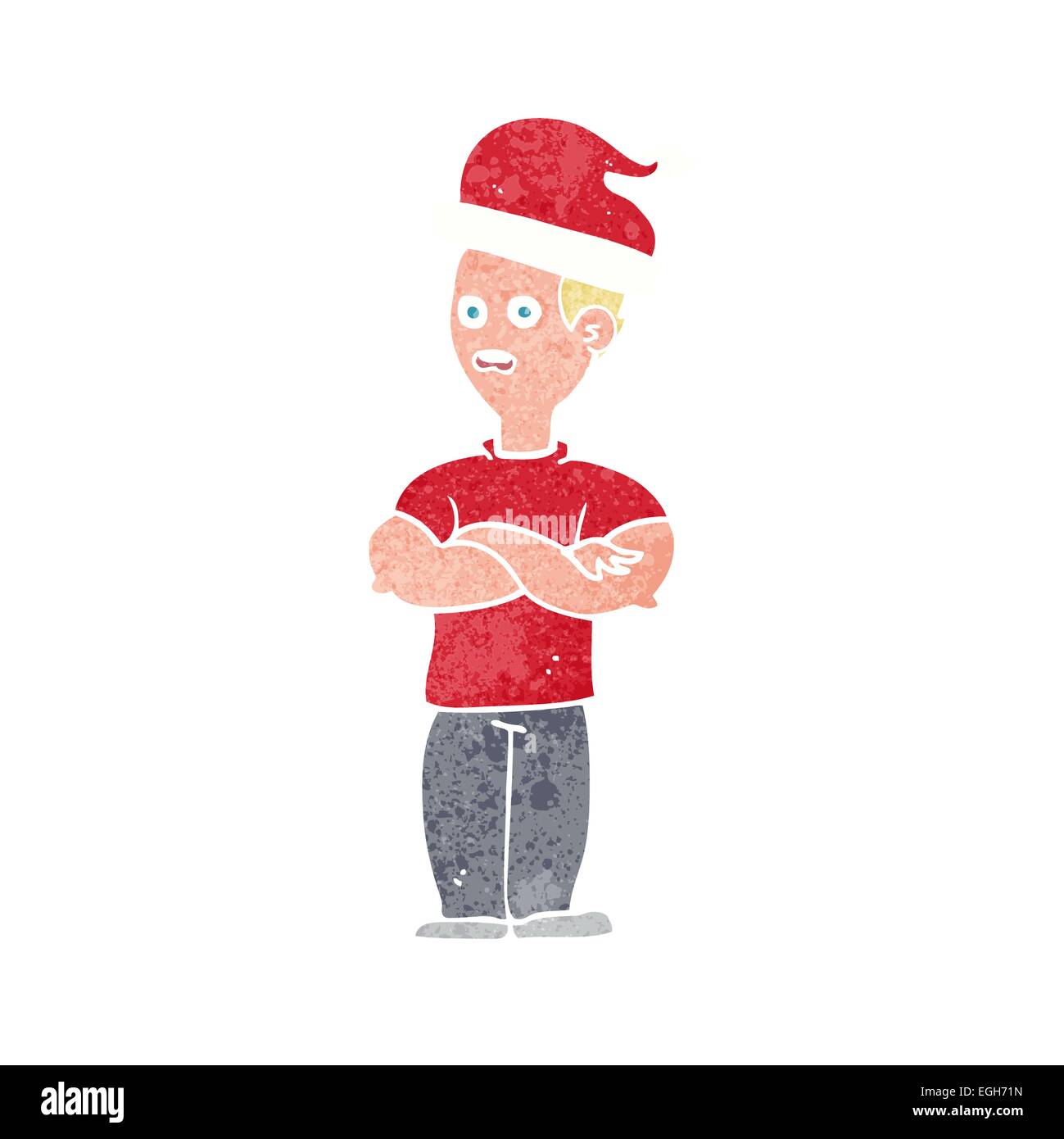 cartoon man getting ready for christmas Stock Vector Image & Art - Alamy