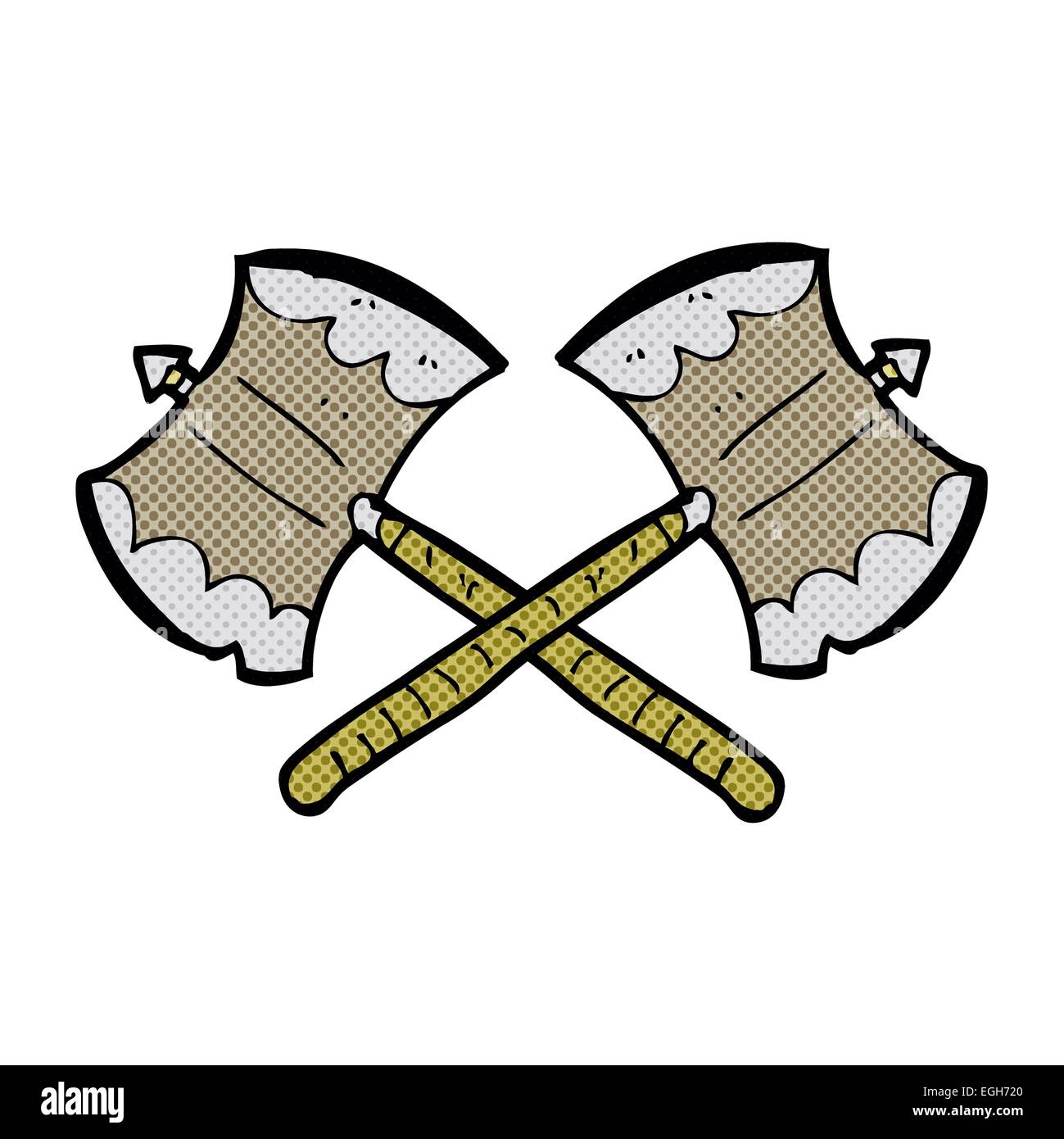 Crossed weapons illustration Cut Out Stock Images & Pictures - Alamy