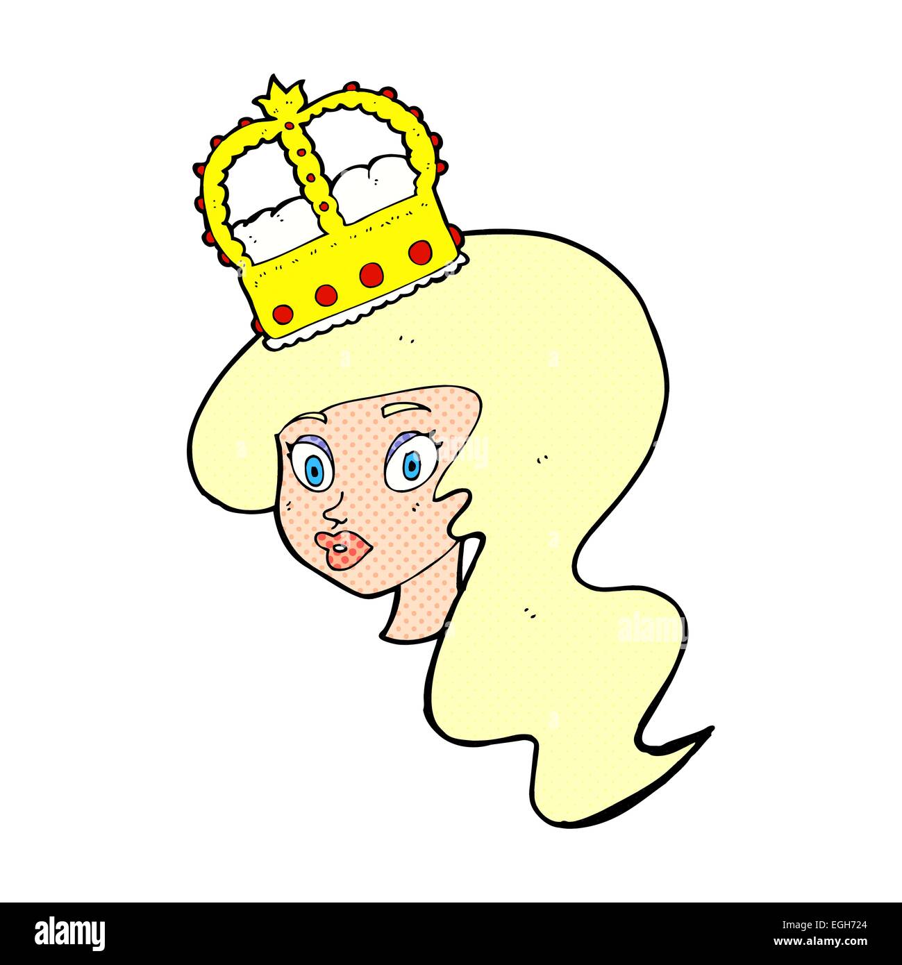 cartoon person wearing crown Stock Vector Image & Art - Alamy