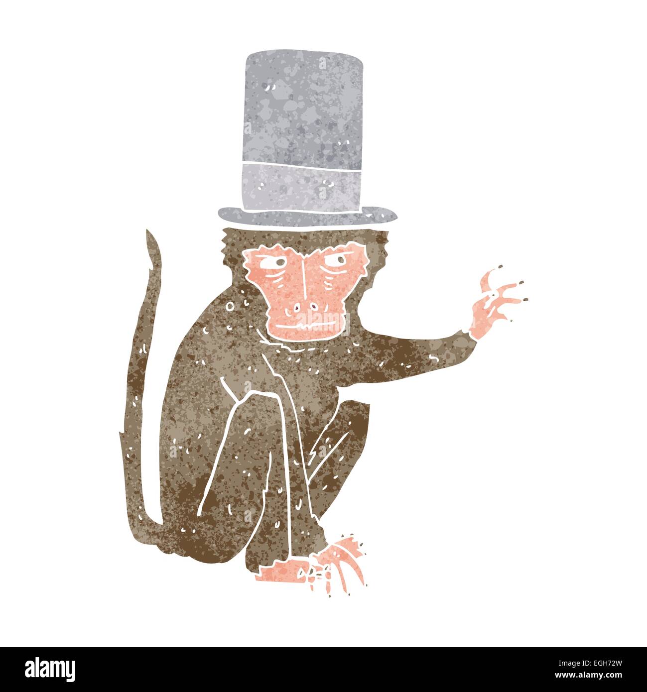 Cartoon monkey wearing hat Cut Out Stock Images & Pictures - Alamy
