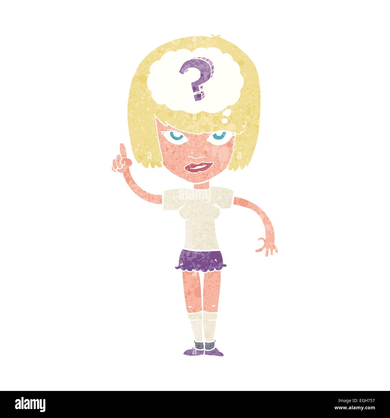 cartoon woman asking herself a question Stock Vector Image & Art - Alamy