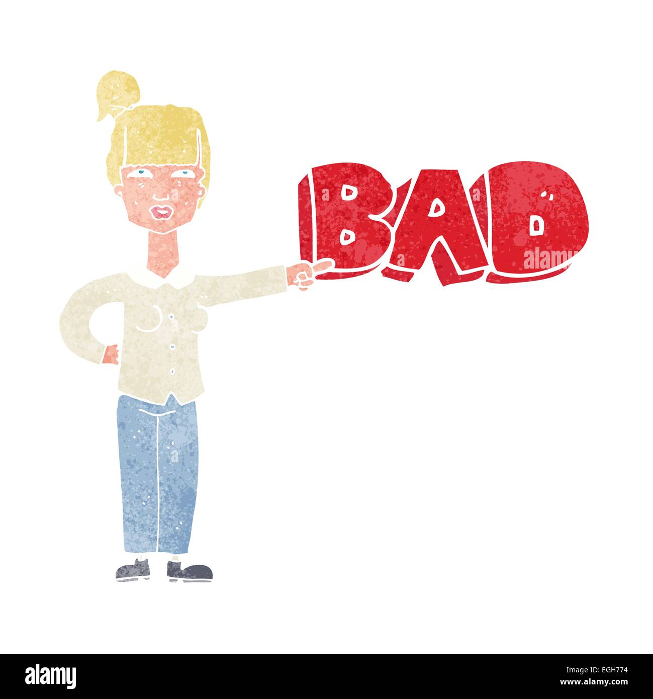 cartoon woman making a judgement Stock Vector Image & Art - Alamy