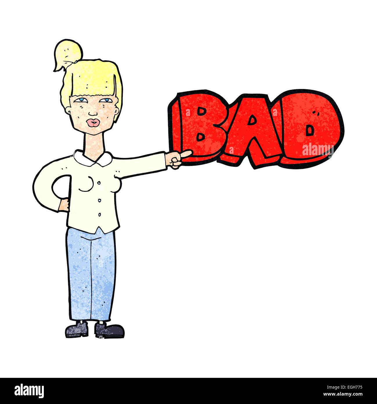 cartoon woman making a judgement Stock Vector Image & Art - Alamy