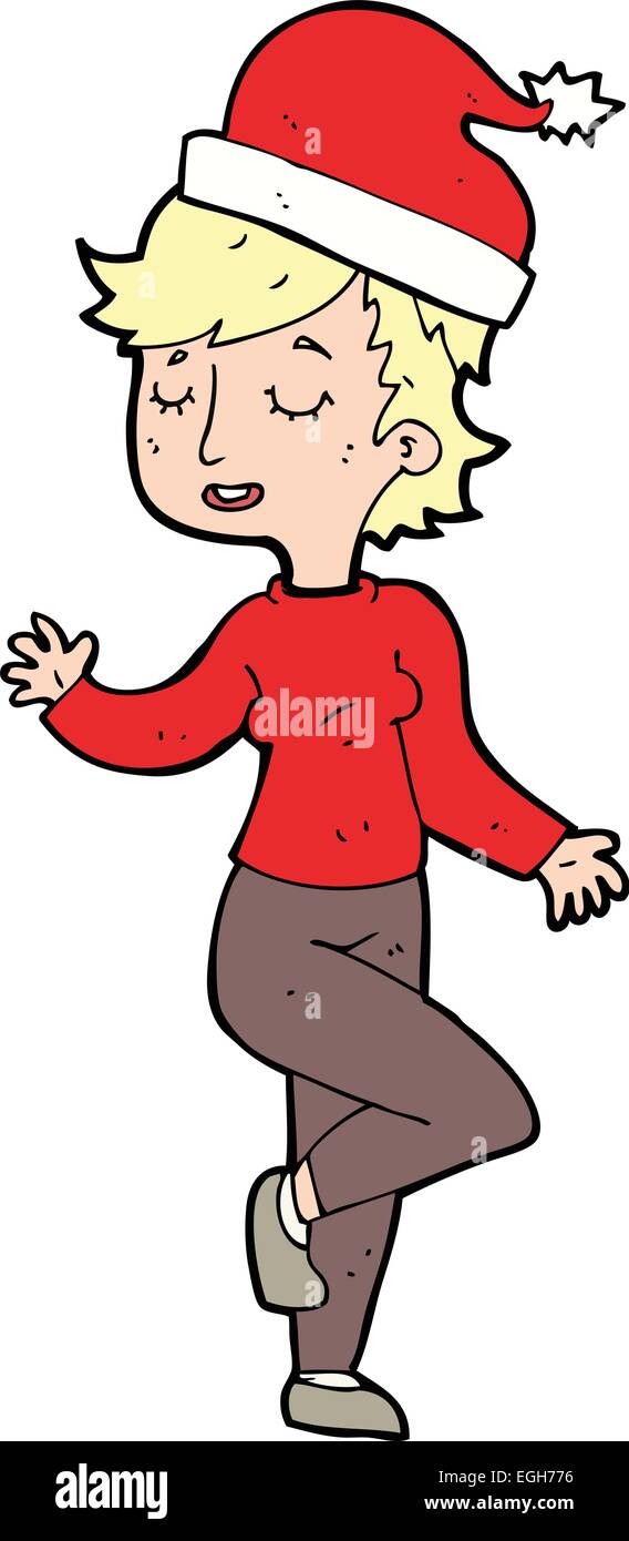 cartoon woman getting ready for christmas Stock Vector Image & Art - Alamy