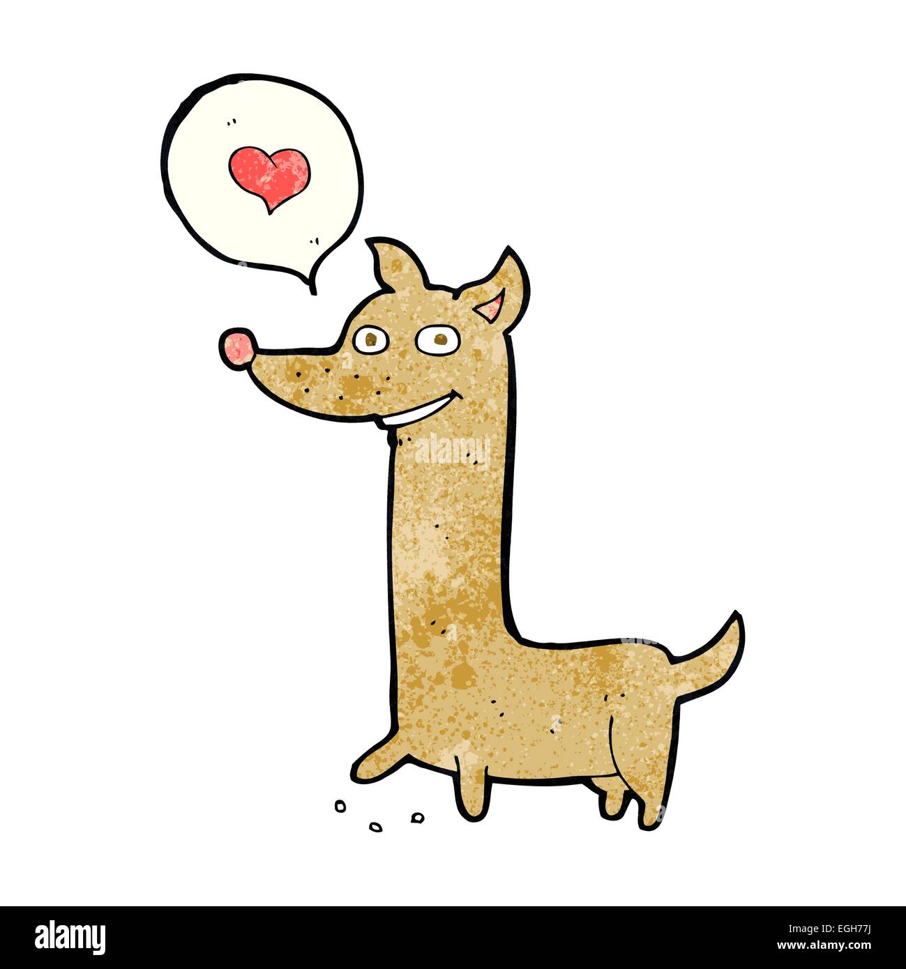 cartoon dog with love heart Stock Vector Image & Art - Alamy
