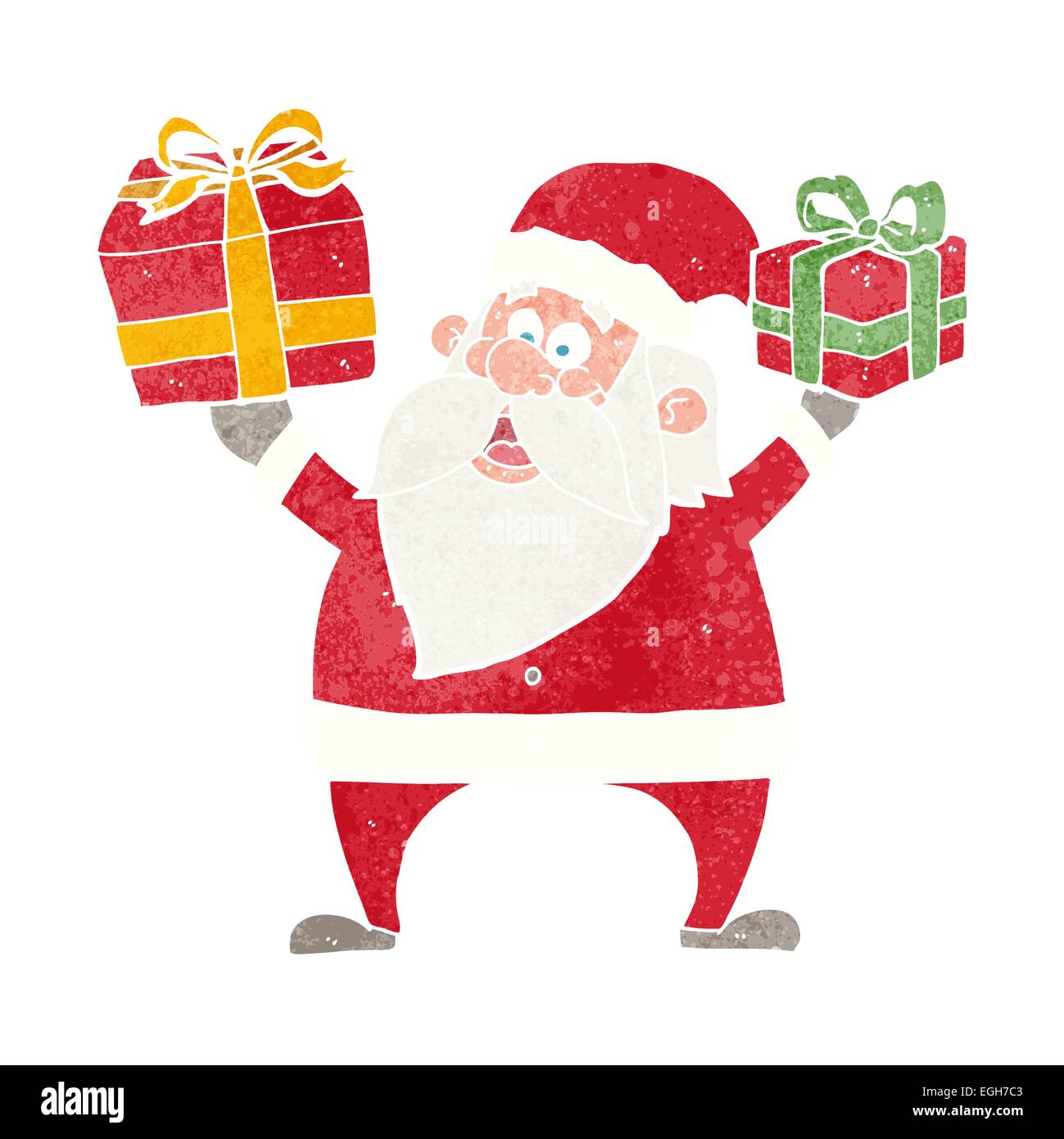 cartoon santa claus with presents Stock Vector Image & Art - Alamy