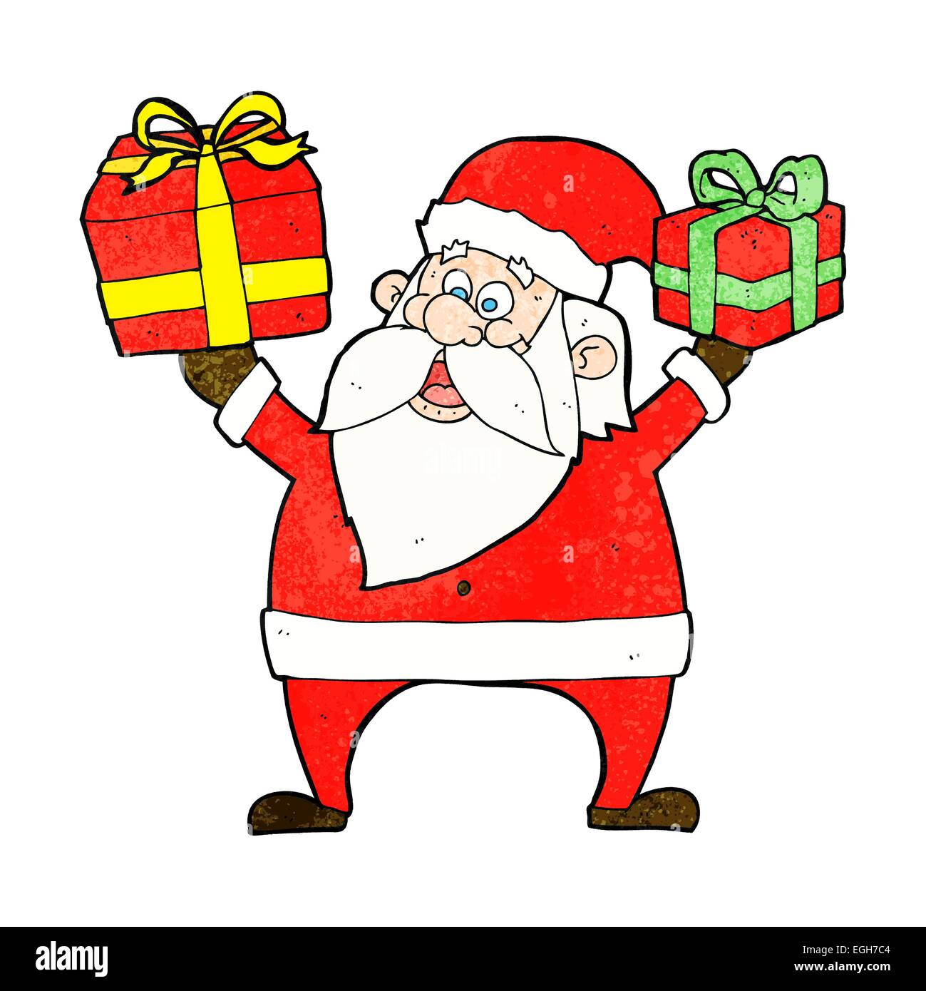 cartoon santa claus with presents Stock Vector Image & Art - Alamy