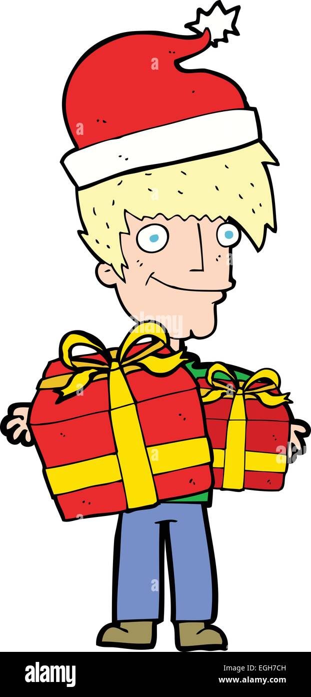 cartoon man getting ready for christmas Stock Vector Image & Art - Alamy