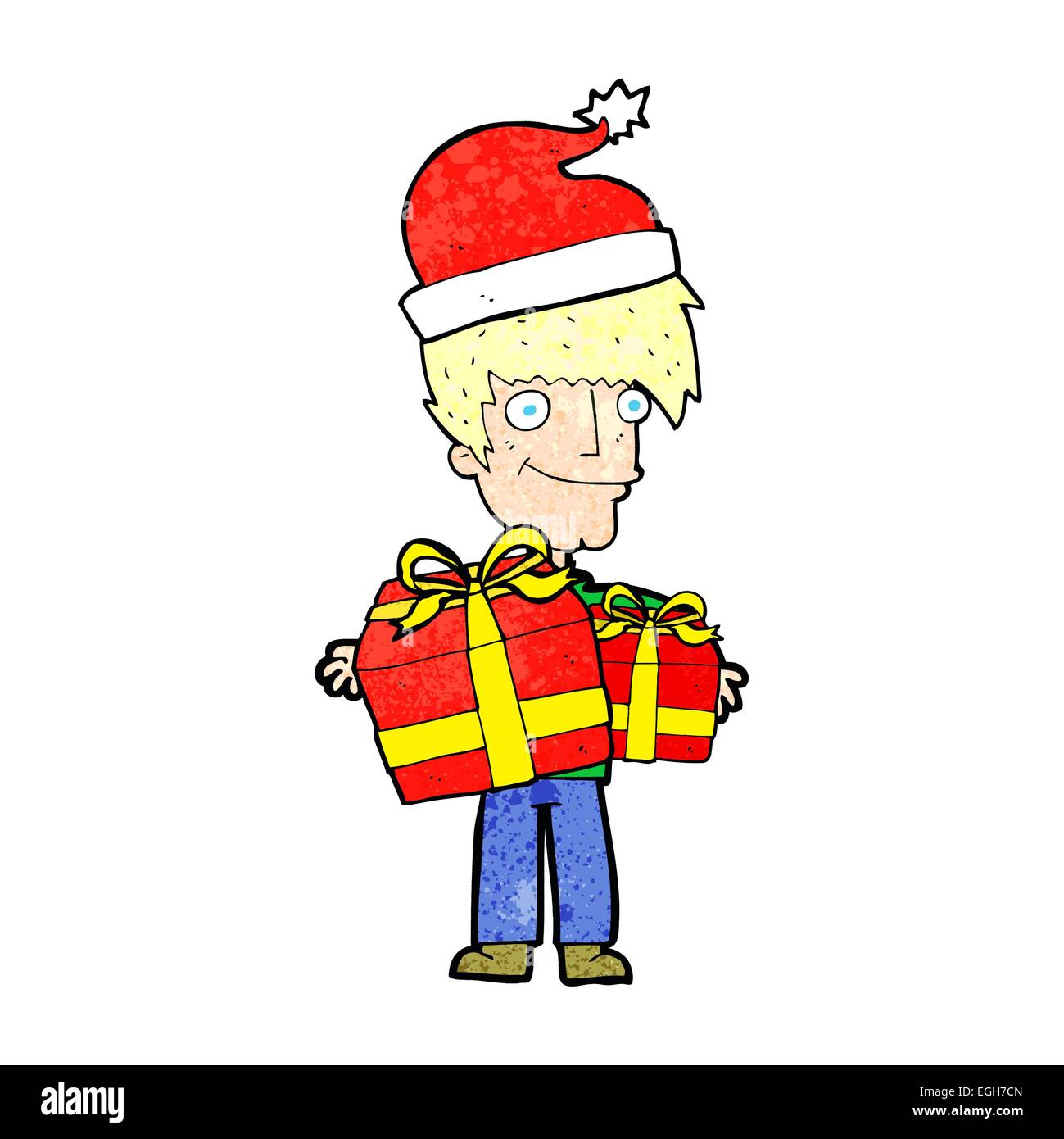 cartoon man getting ready for christmas Stock Vector Image & Art - Alamy