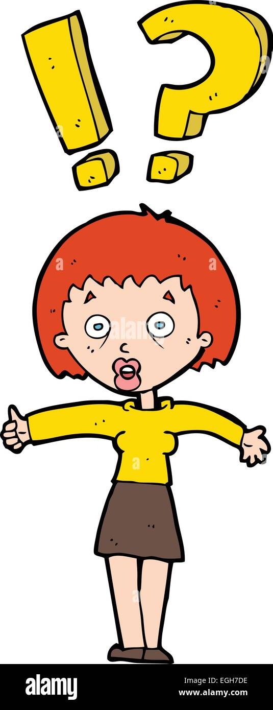 cartoon woman asking question Stock Vector Image & Art - Alamy