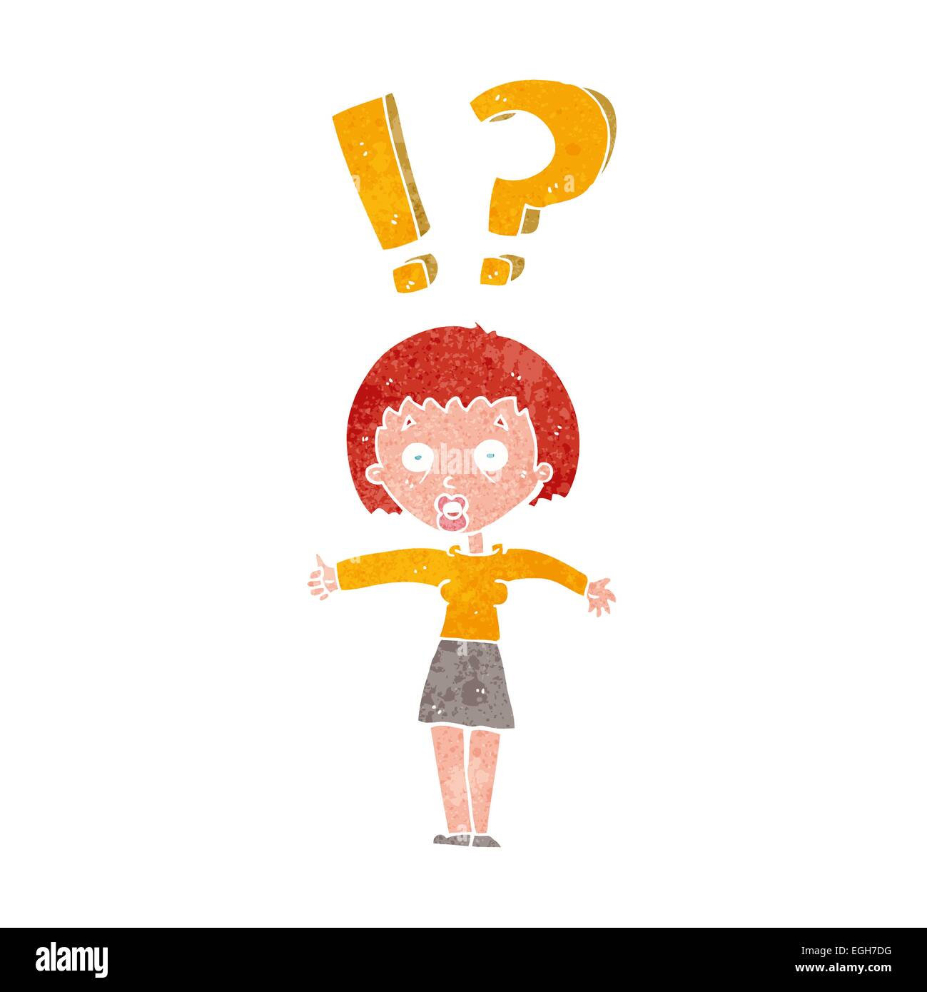 cartoon woman asking question Stock Vector Image & Art - Alamy
