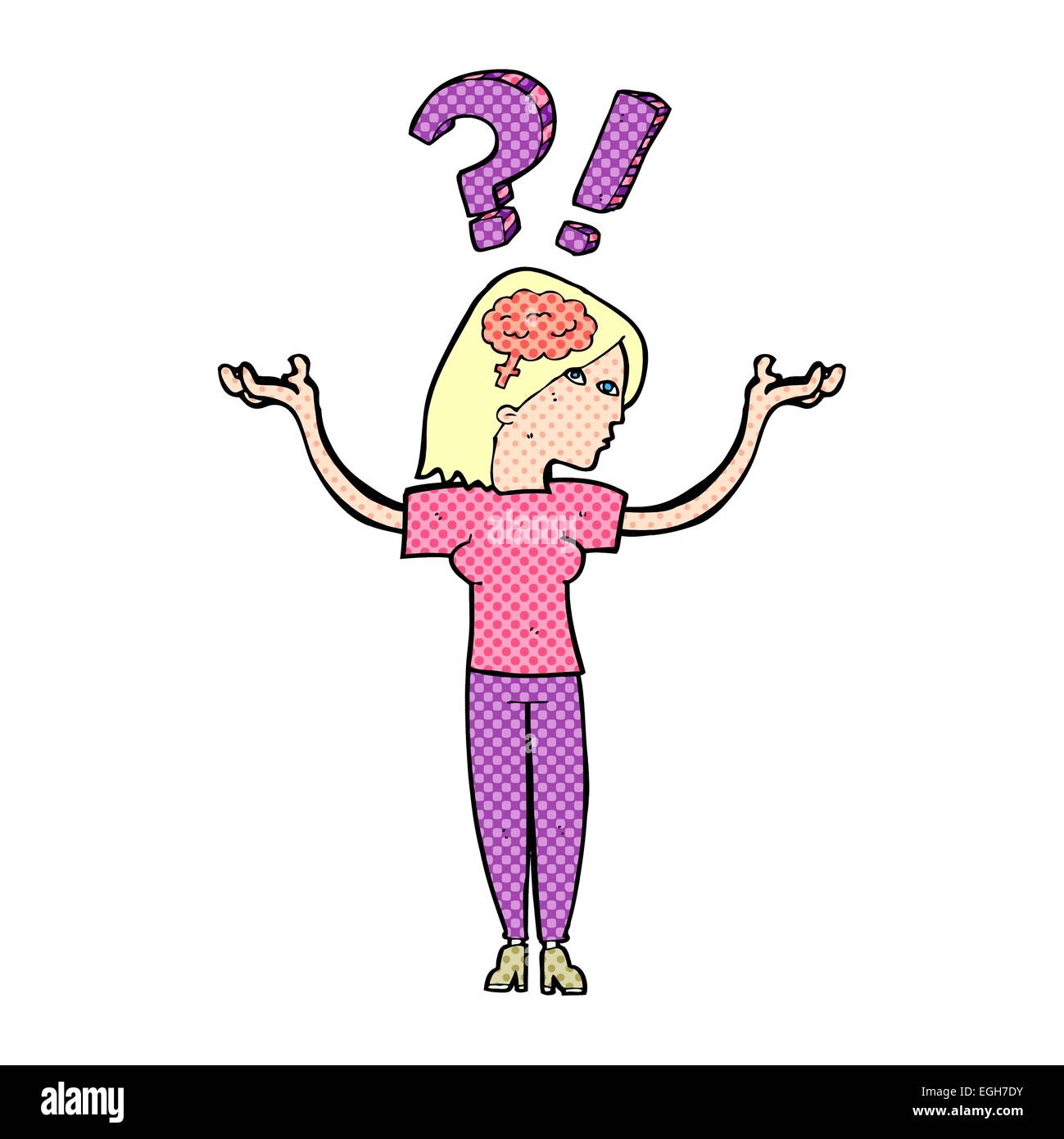 cartoon woman asking question Stock Vector Image & Art - Alamy