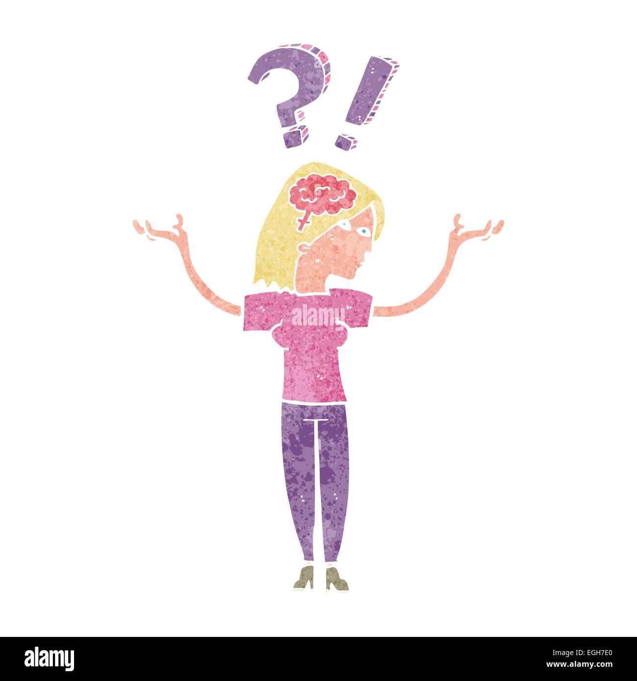 cartoon woman asking question Stock Vector Image & Art - Alamy