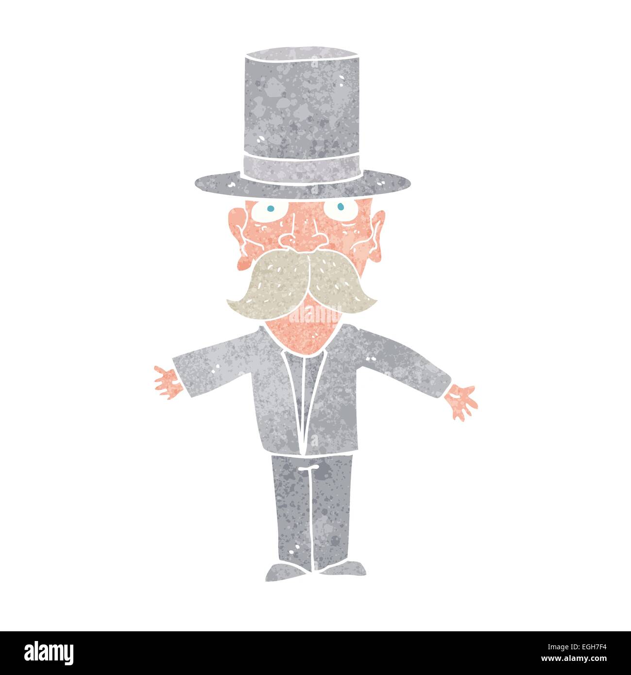 cartoon man wearing top hat Stock Vector Image & Art - Alamy