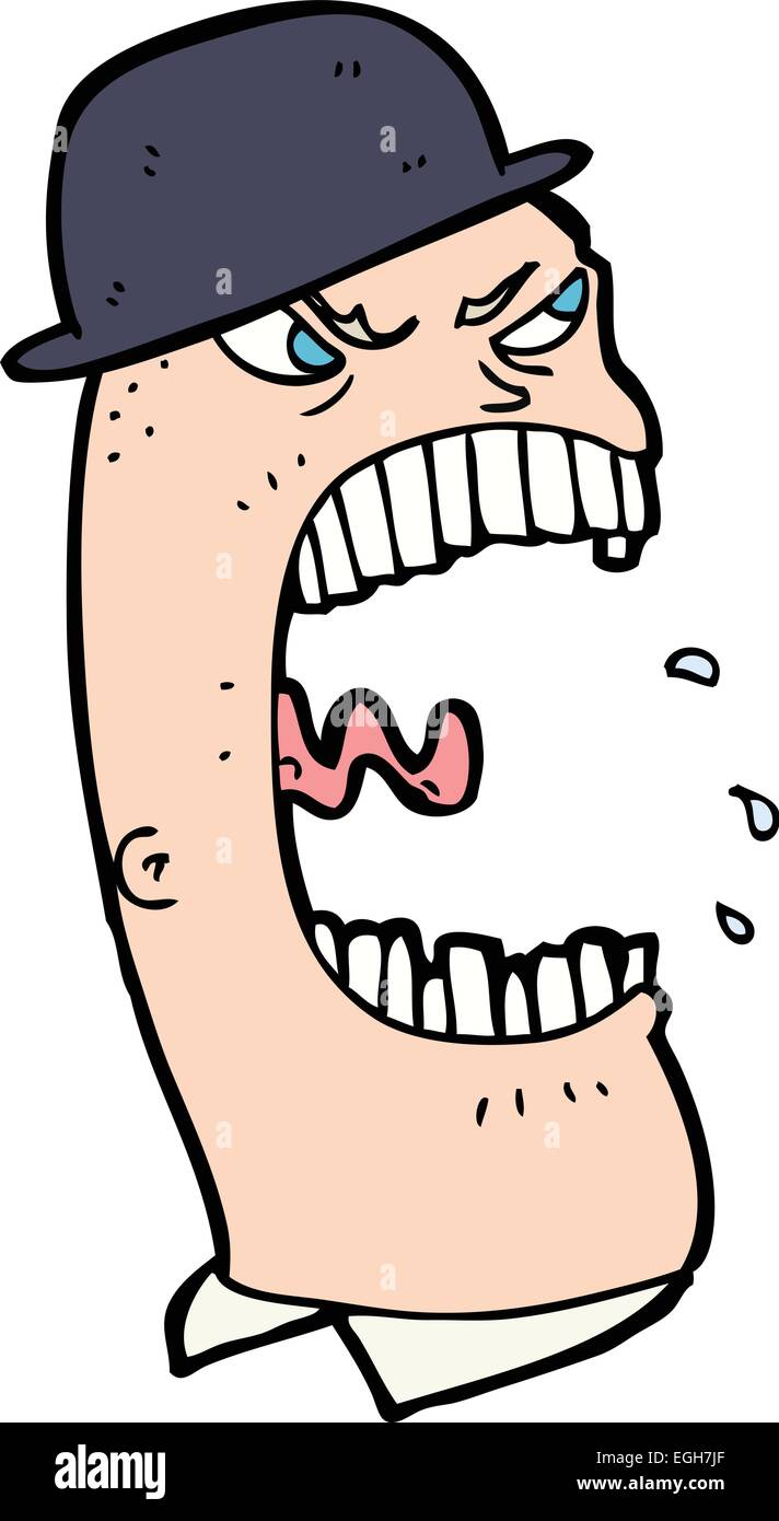 Cartoon angry man in hat Stock Vector Images - Alamy