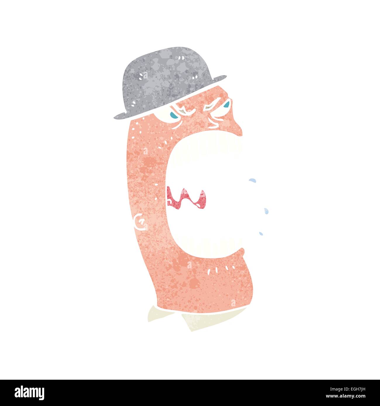 Cartoon angry man in hat Cut Out Stock Images & Pictures - Alamy