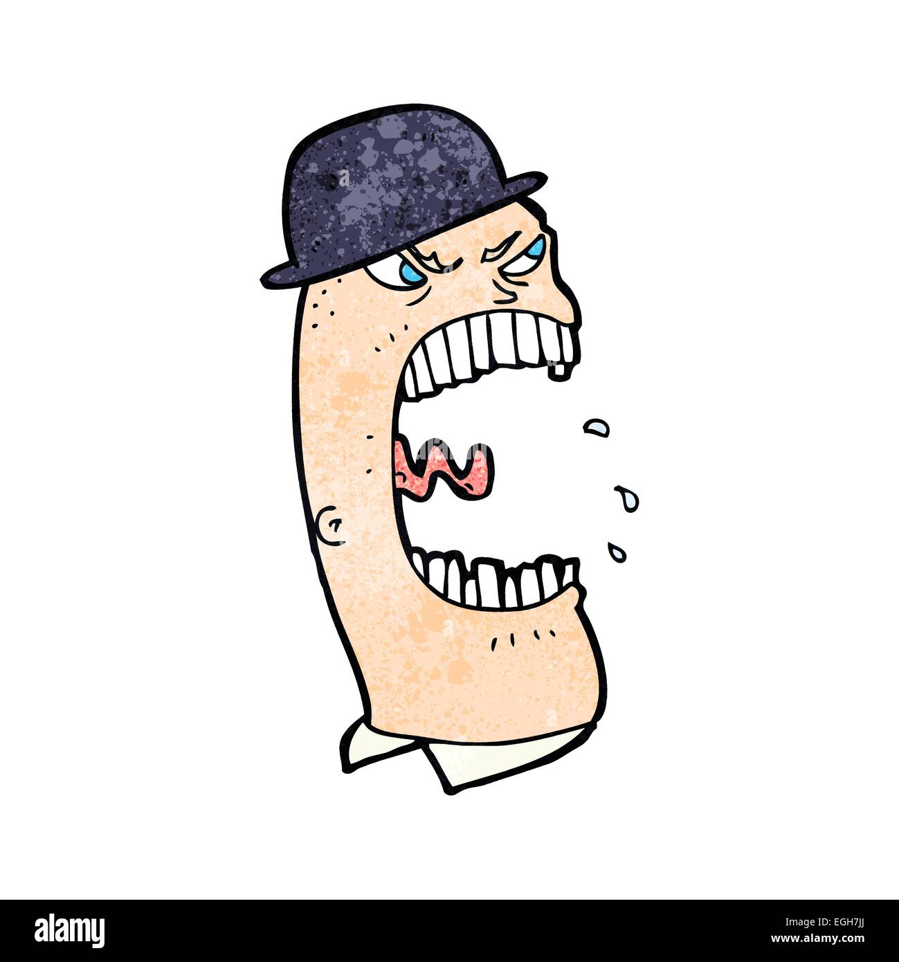 Cartoon angry man in hat hi-res stock photography and images - Alamy