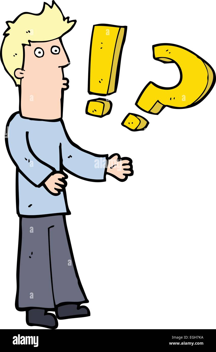 cartoon man asking question Stock Vector Image & Art - Alamy