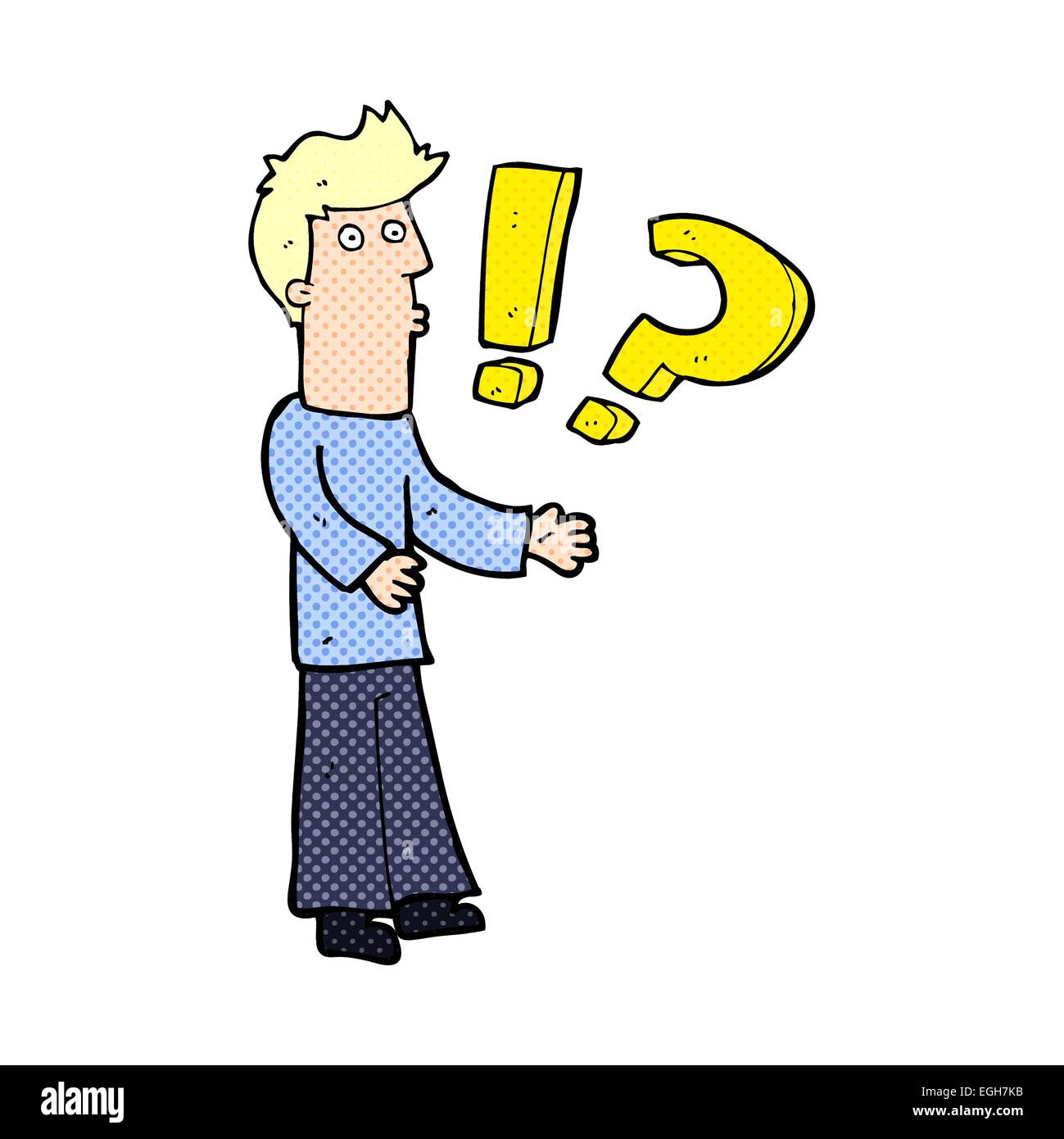 cartoon man asking question Stock Vector Image & Art - Alamy