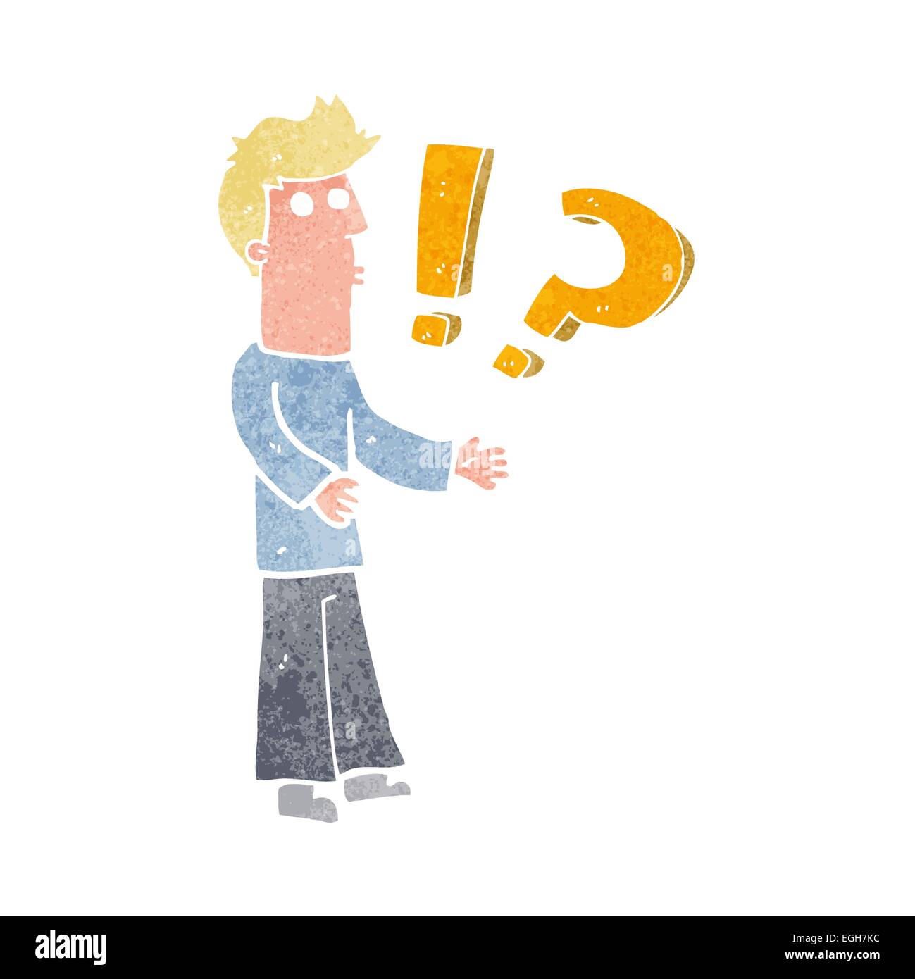 cartoon man asking question Stock Vector Image & Art - Alamy