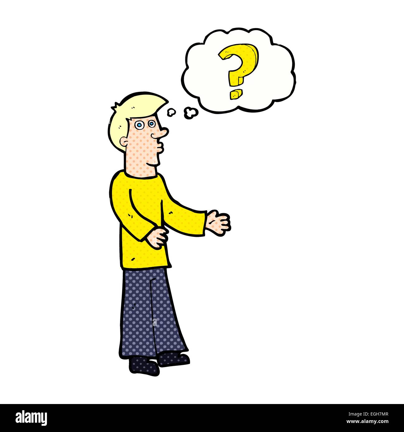 cartoon man asking question Stock Vector Image & Art - Alamy
