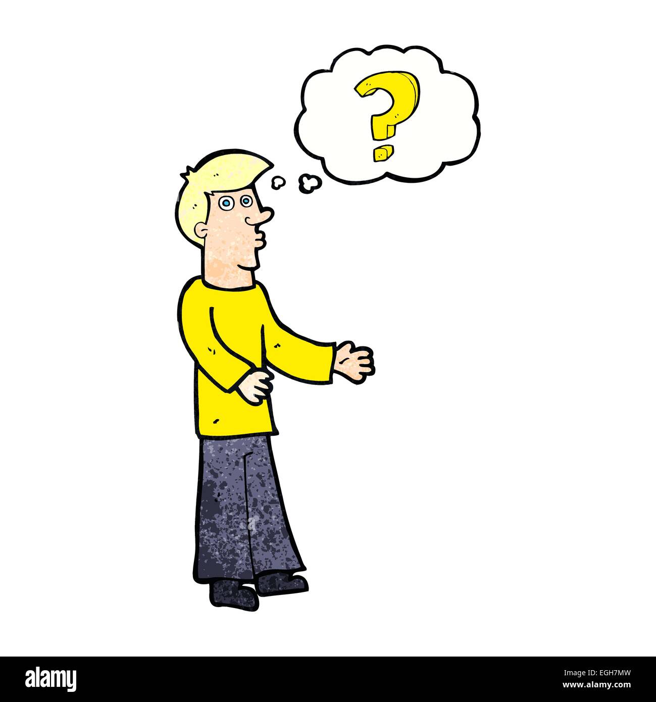 cartoon man asking question Stock Vector Image & Art - Alamy