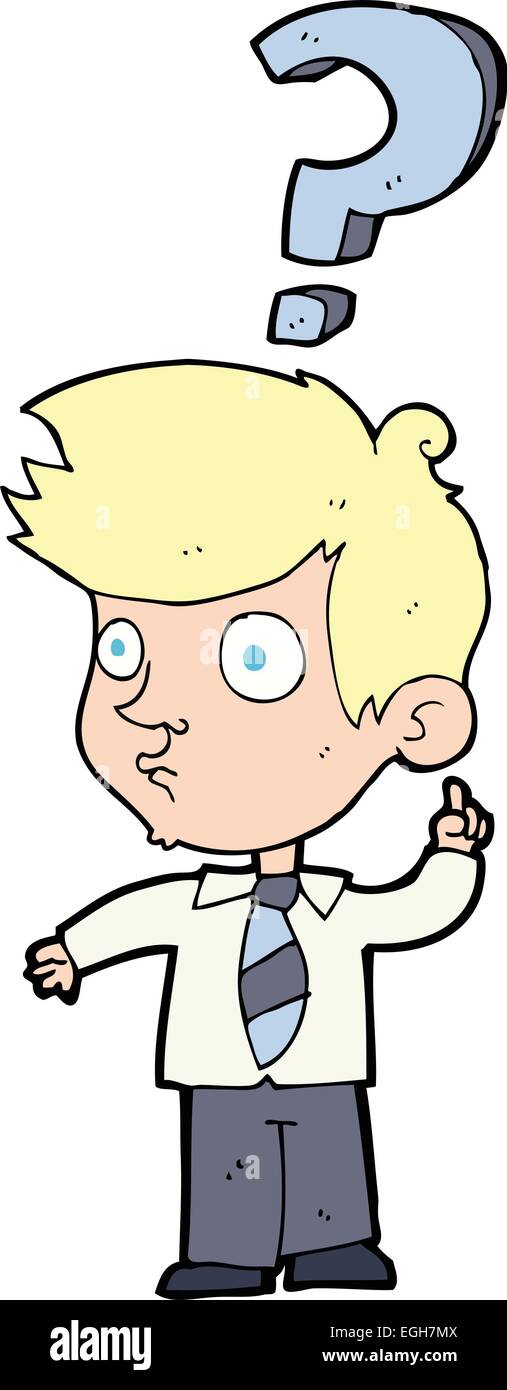 cartoon man asking question Stock Vector Image & Art - Alamy