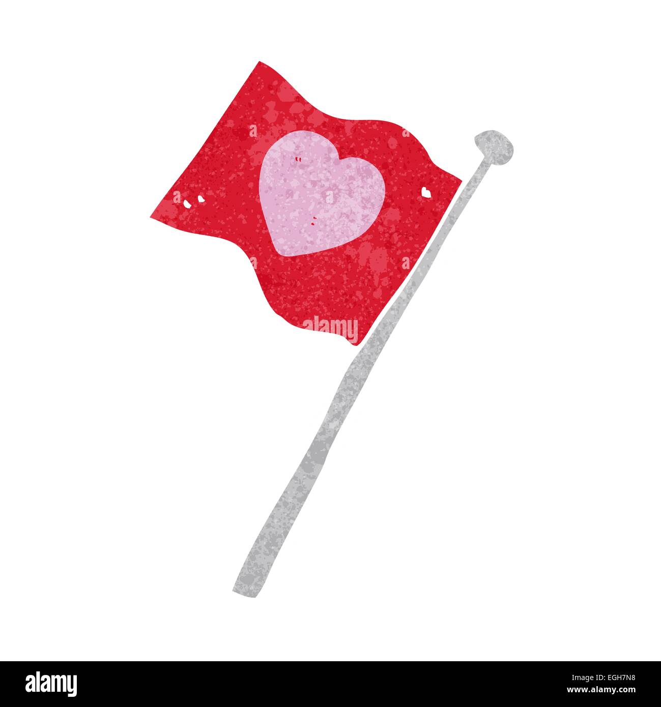 cartoon flag with love heart Stock Vector Image & Art - Alamy