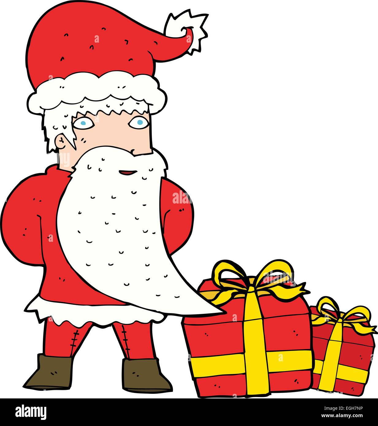 cartoon santa claus Stock Vector Image & Art - Alamy