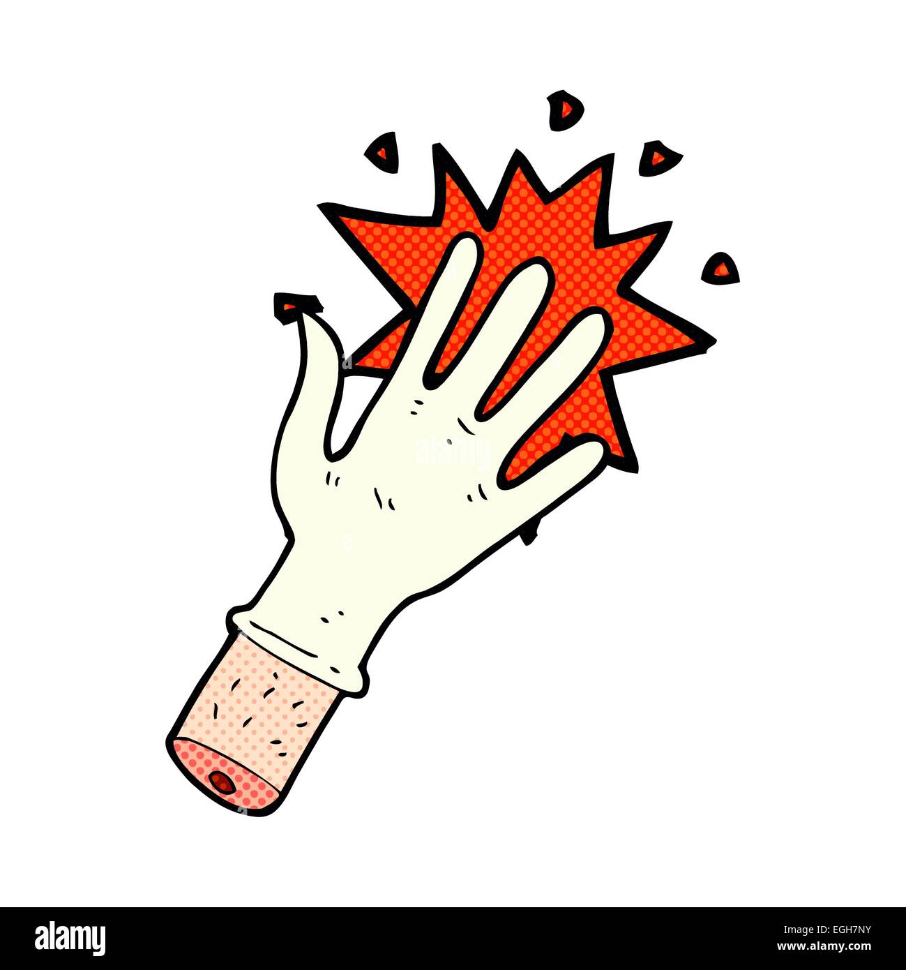 cartoon snapping rubber glove symbol Stock Vector Image & Art - Alamy