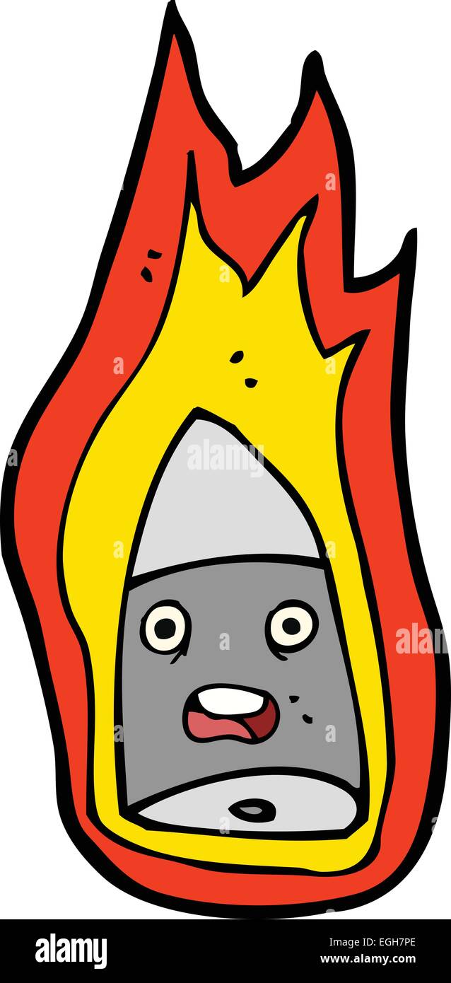 cartoon flaming bullet Stock Vector Image & Art - Alamy