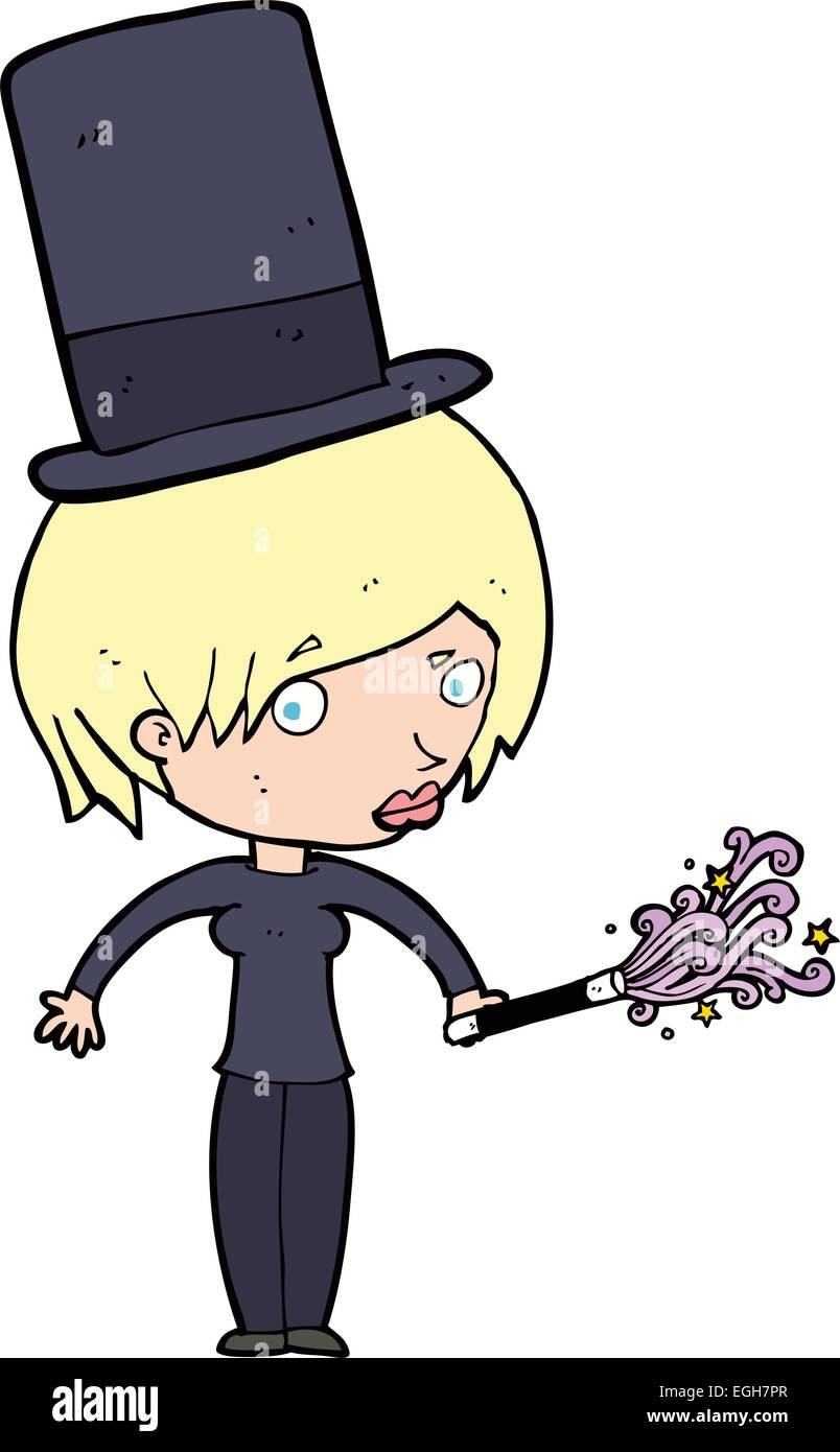 cartoon female magician Stock Vector Image & Art - Alamy