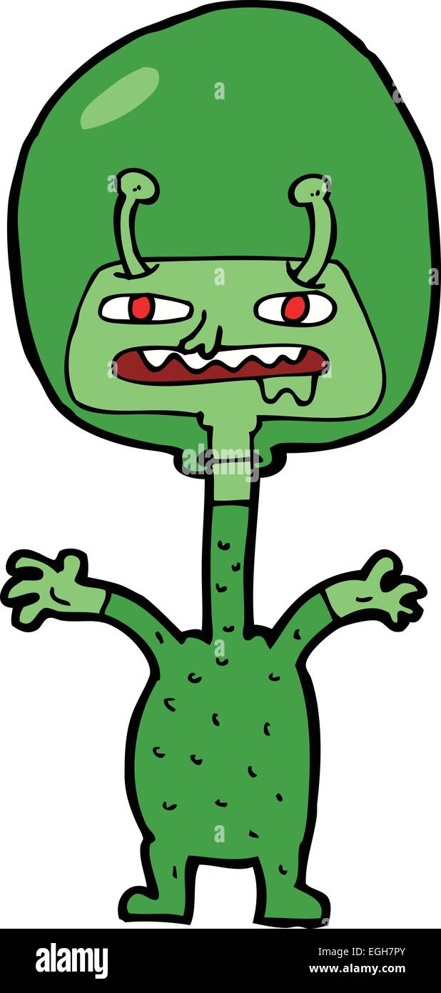 cartoon space alien Stock Vector Image & Art - Alamy