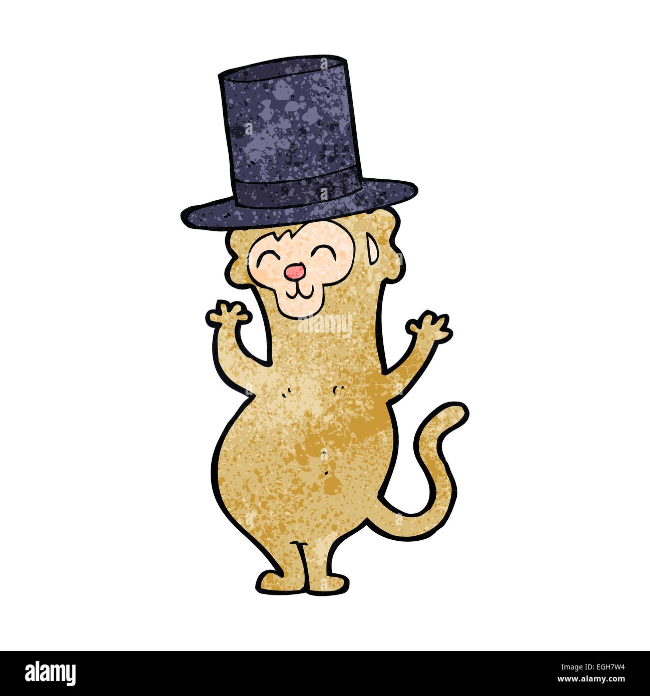 cartoon monkey wearing top hat Stock Vector Image & Art - Alamy