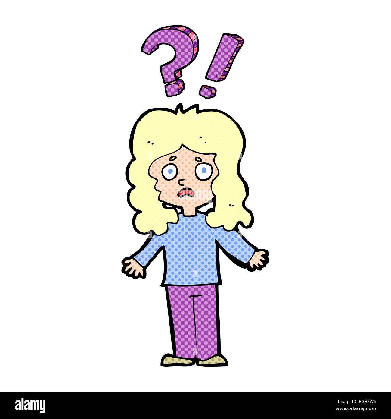 cartoon confused woman Stock Vector Image & Art - Alamy