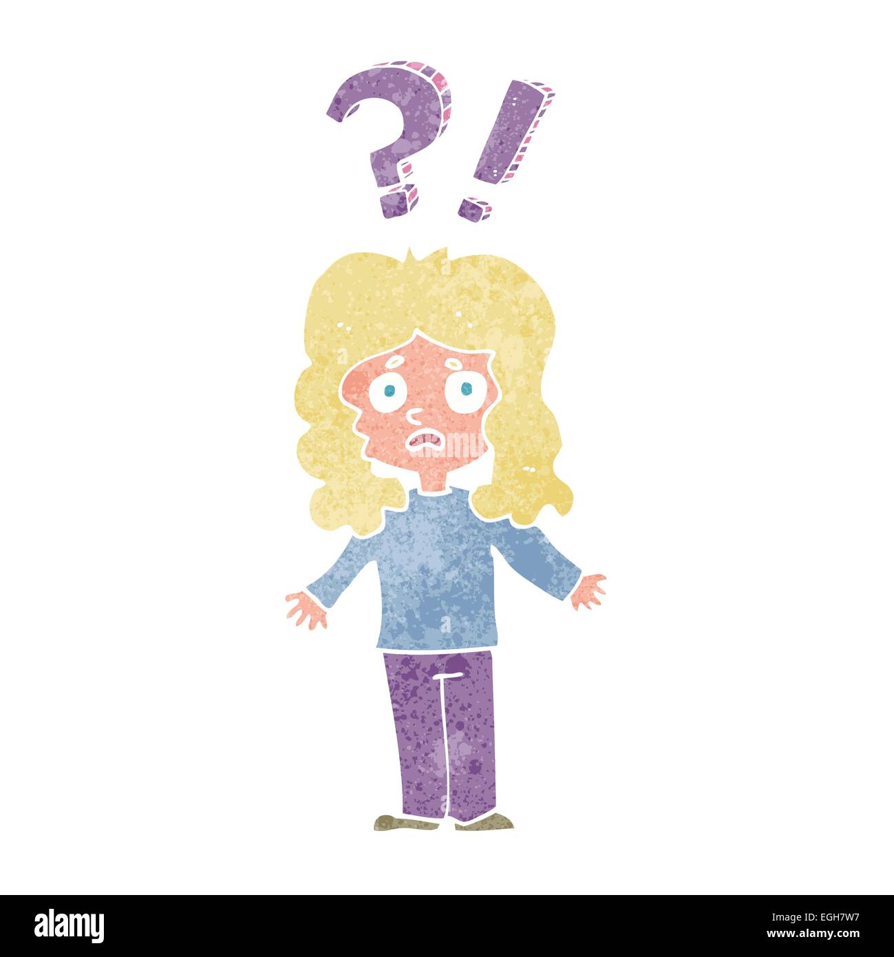 cartoon confused woman Stock Vector Image & Art - Alamy
