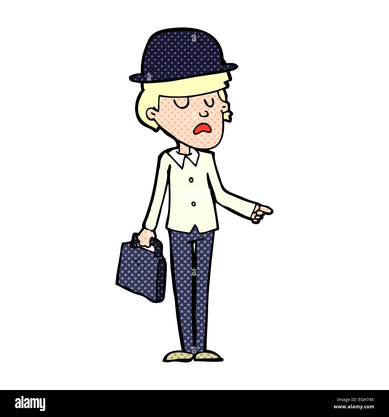 cartoon man with bowler hat Stock Vector Image & Art - Alamy