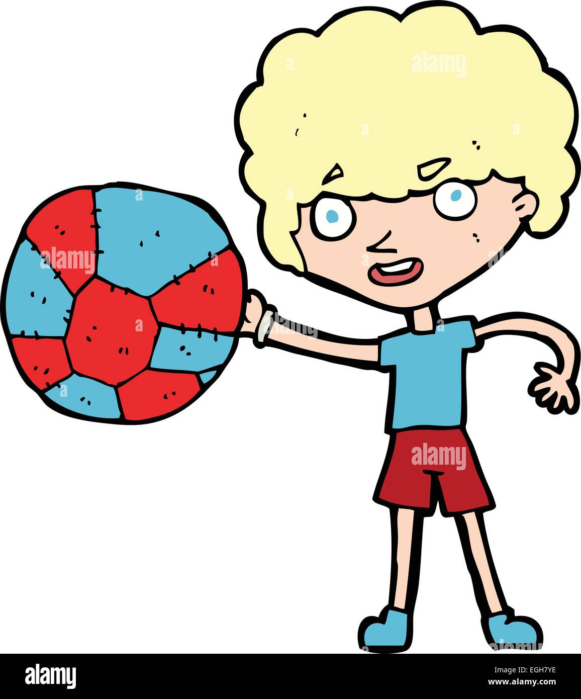 cartoon boy and ball Stock Vector Image & Art - Alamy